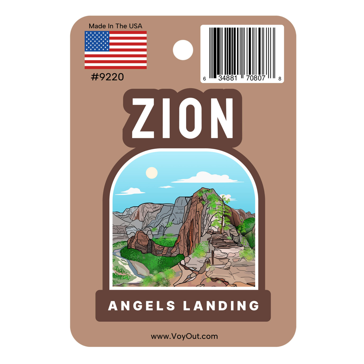 Angels Landing Sticker | Voy Out