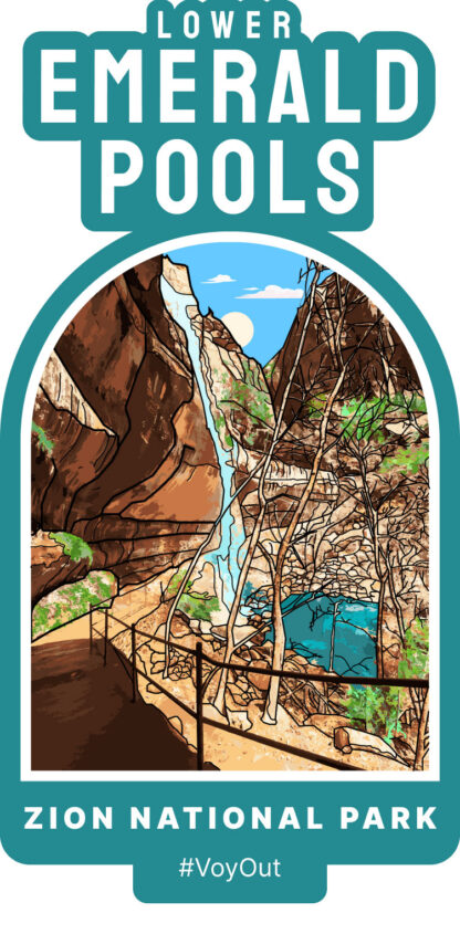 Lower Emerald Pools Sticker Zion National Park