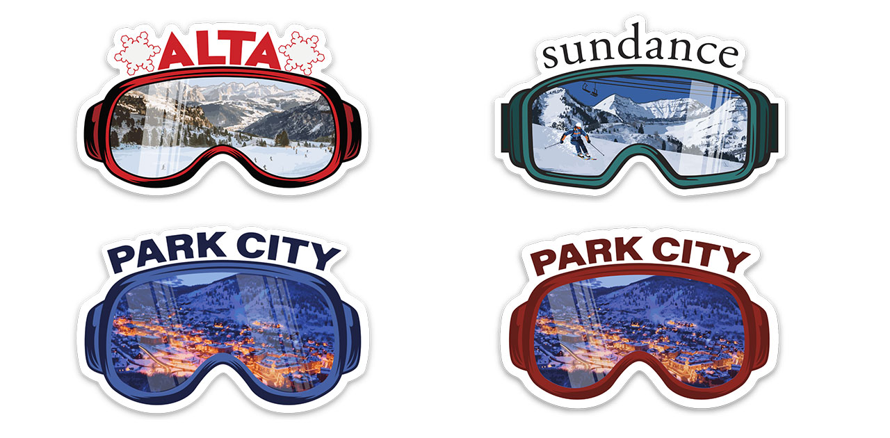 Ski Goggles Stickers | Vinyl stickers that last