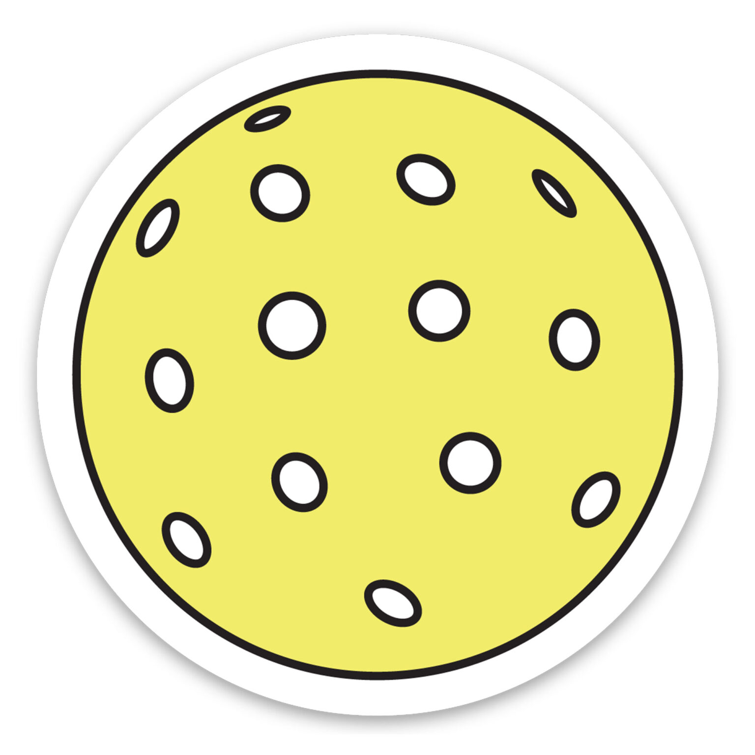 Pickleball sticker ball