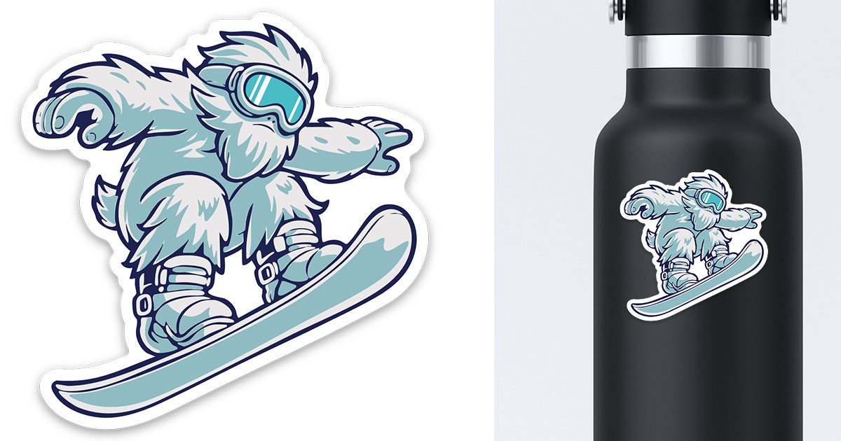 Snowboard sticker Yeti - Voy Out