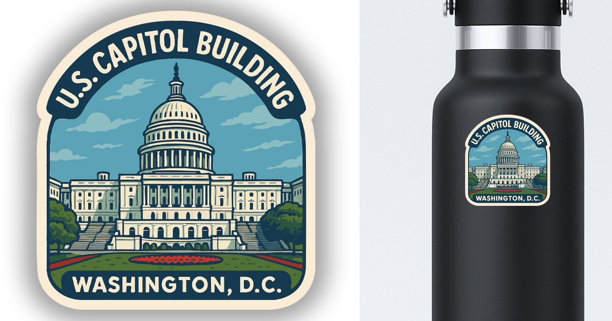 US Capitol Building Sticker - Voy Out