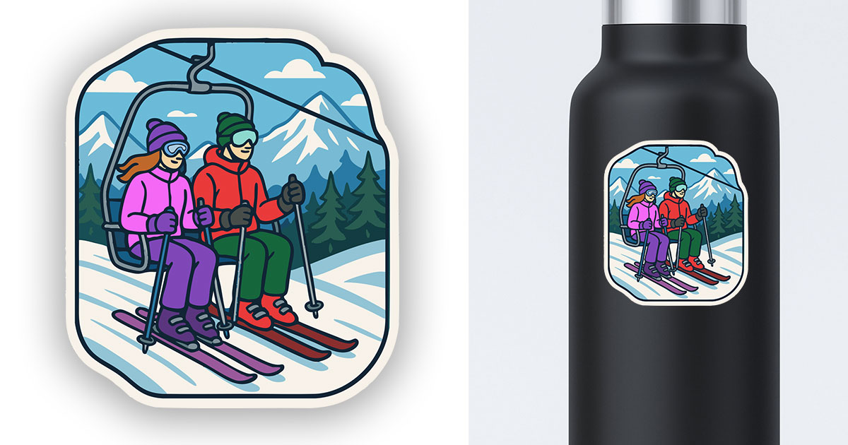 Ski Lift Sticker - Voy Out