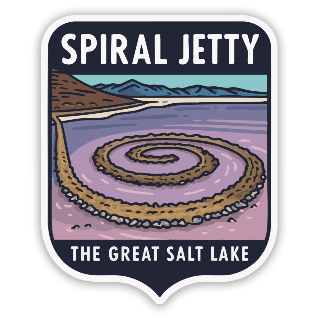 Spiral Jetty sticker Great Salt Lake - Voy Out